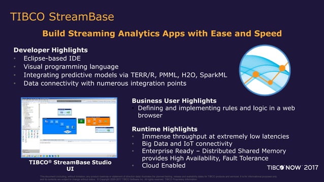 Tibco streaming analytics overview and roadmap | PDF