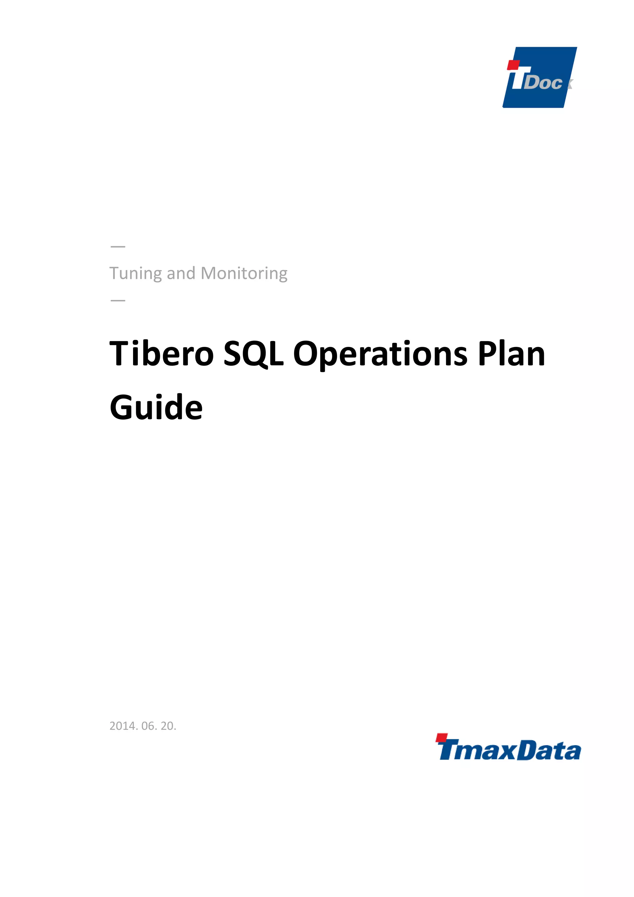 Tibero sql execution plan guide en | PDF