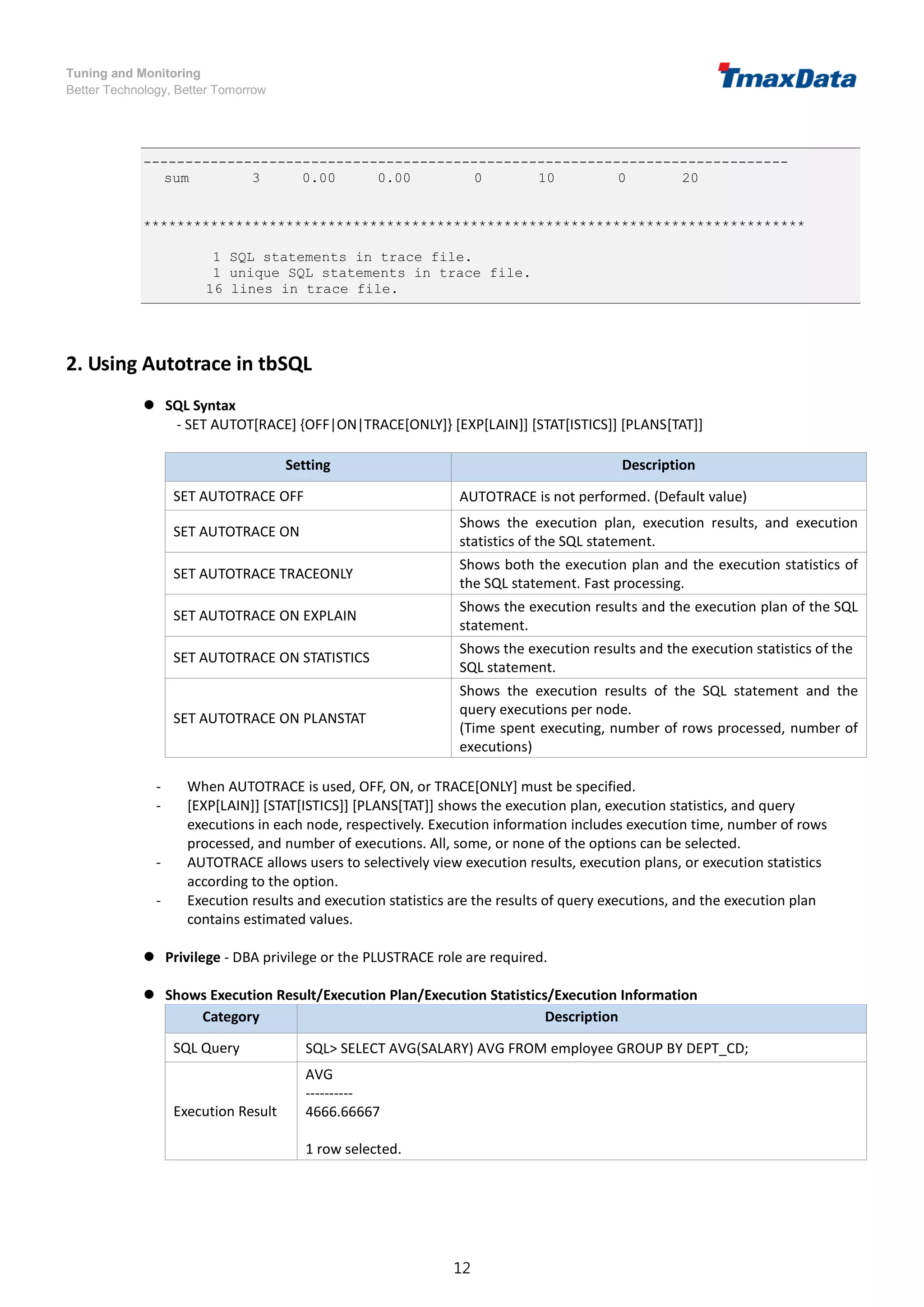 Tibero sql execution plan guide en | PDF