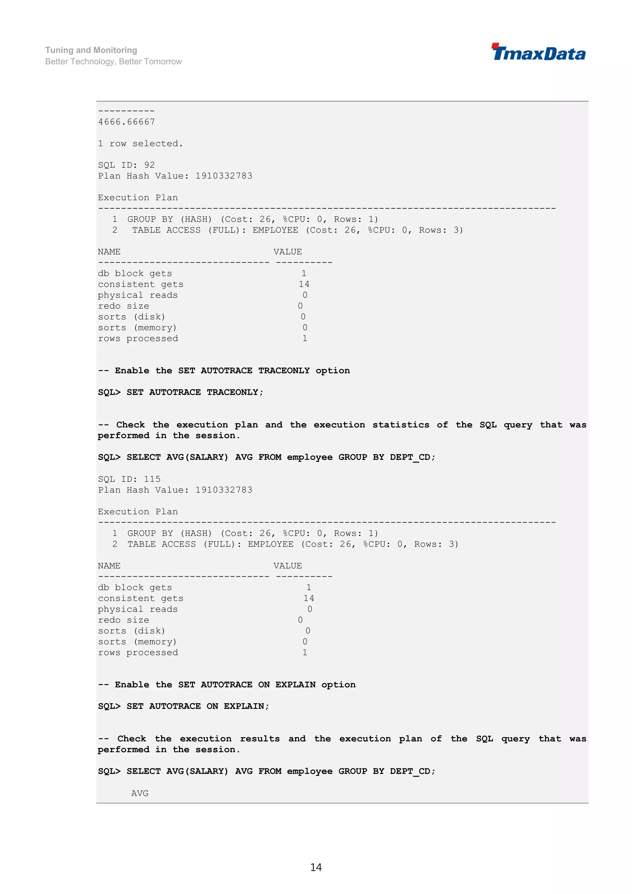 Tibero sql execution plan guide en | PDF