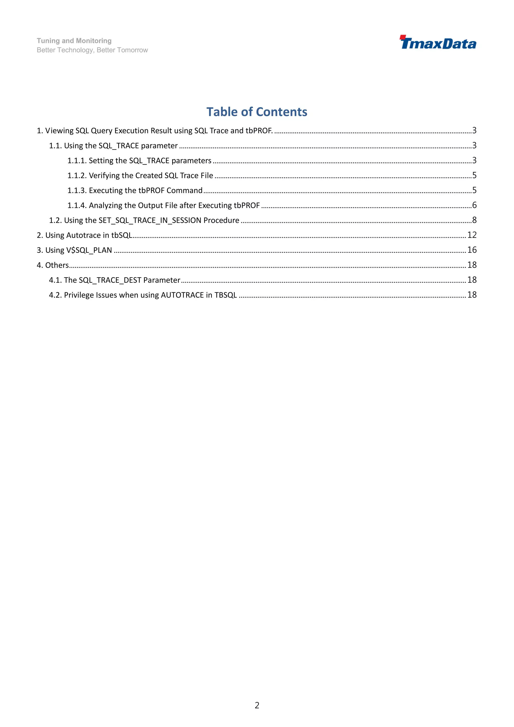 Tibero sql execution plan guide en | PDF