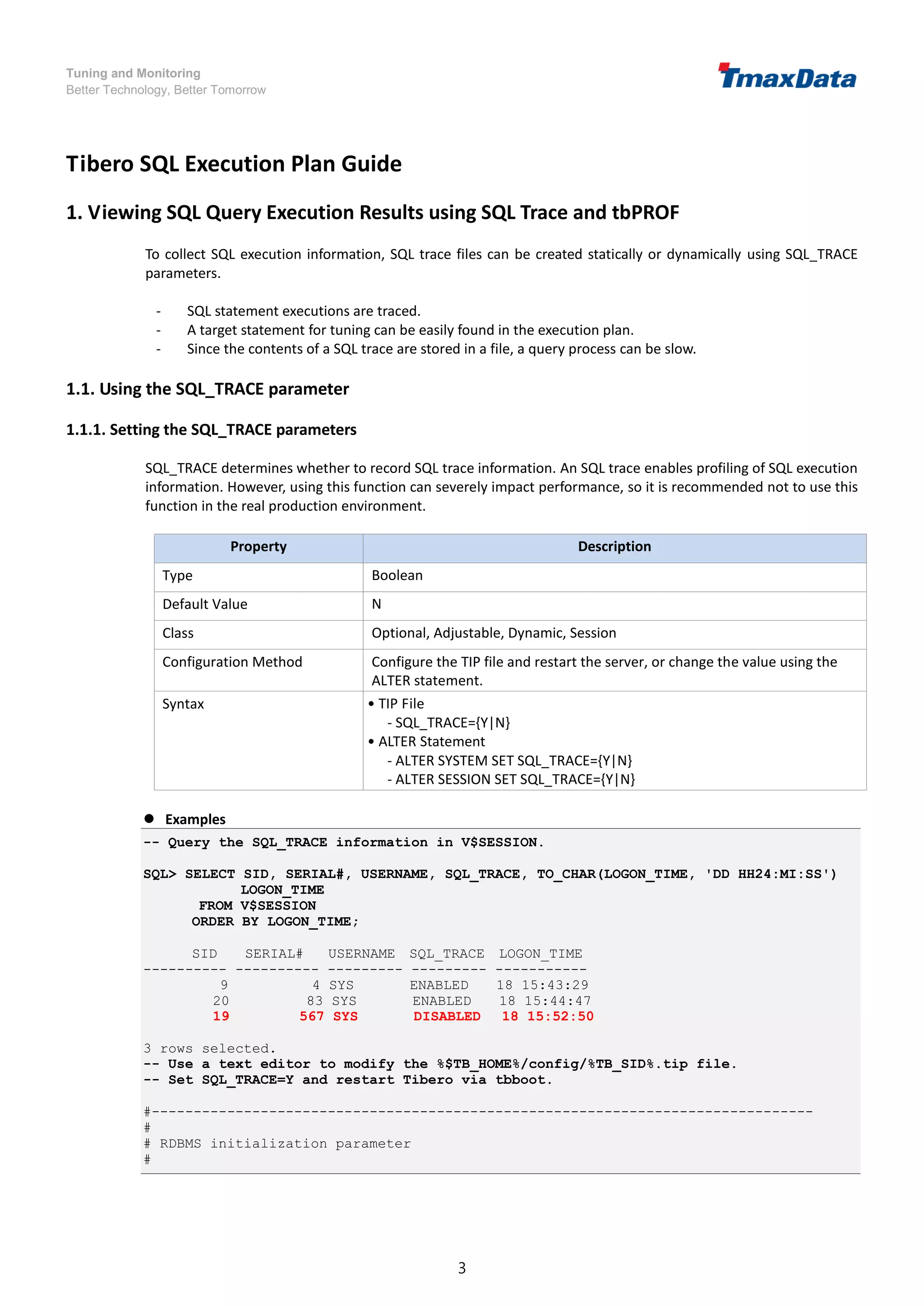Tibero sql execution plan guide en | PDF