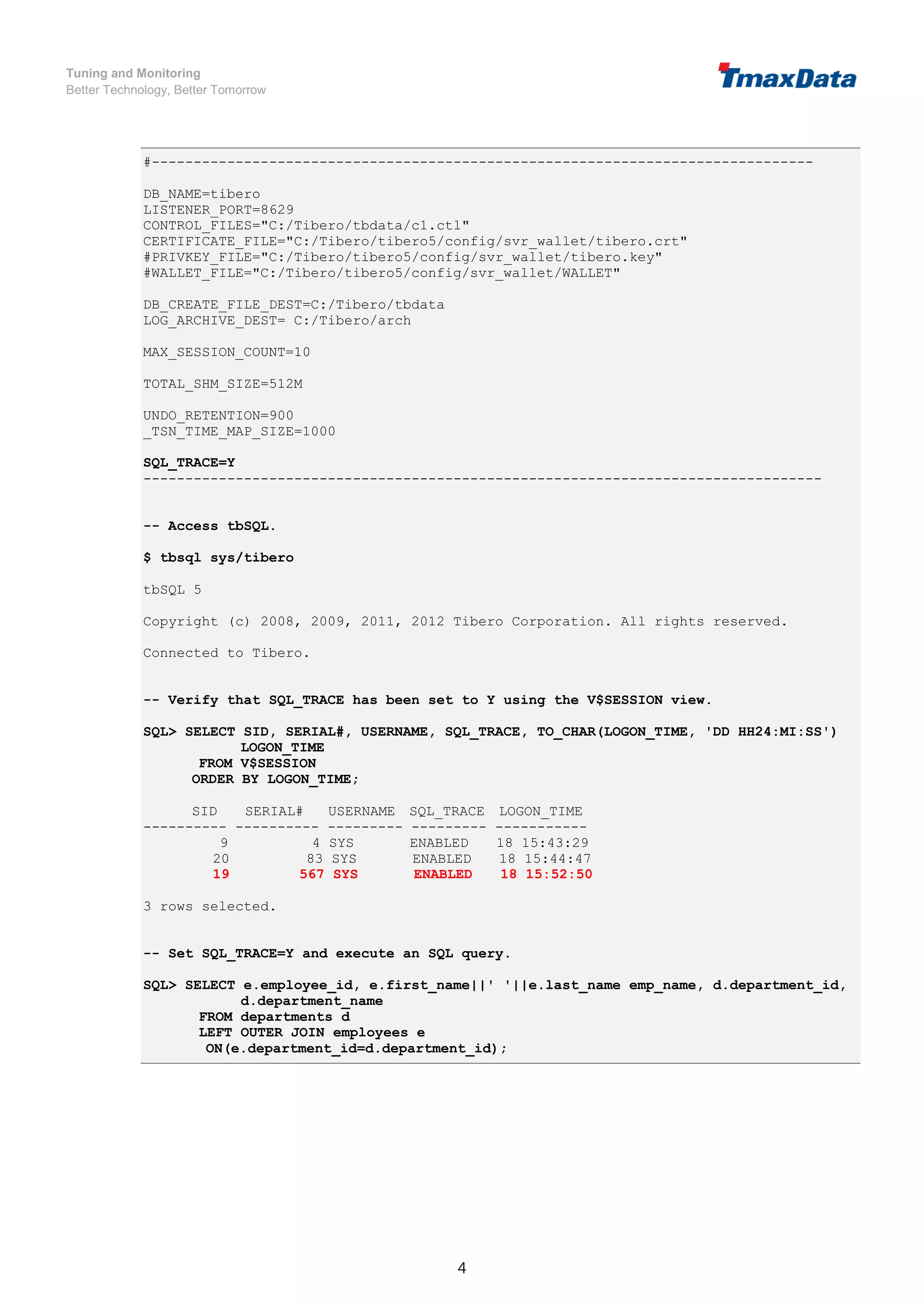 Tibero sql execution plan guide en | PDF