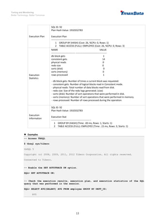 Tibero sql execution plan guide en | PDF