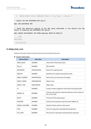 Tibero sql execution plan guide en | PDF