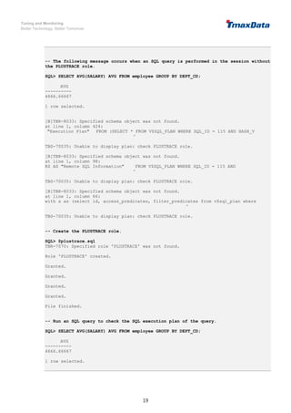 Tibero sql execution plan guide en | PDF