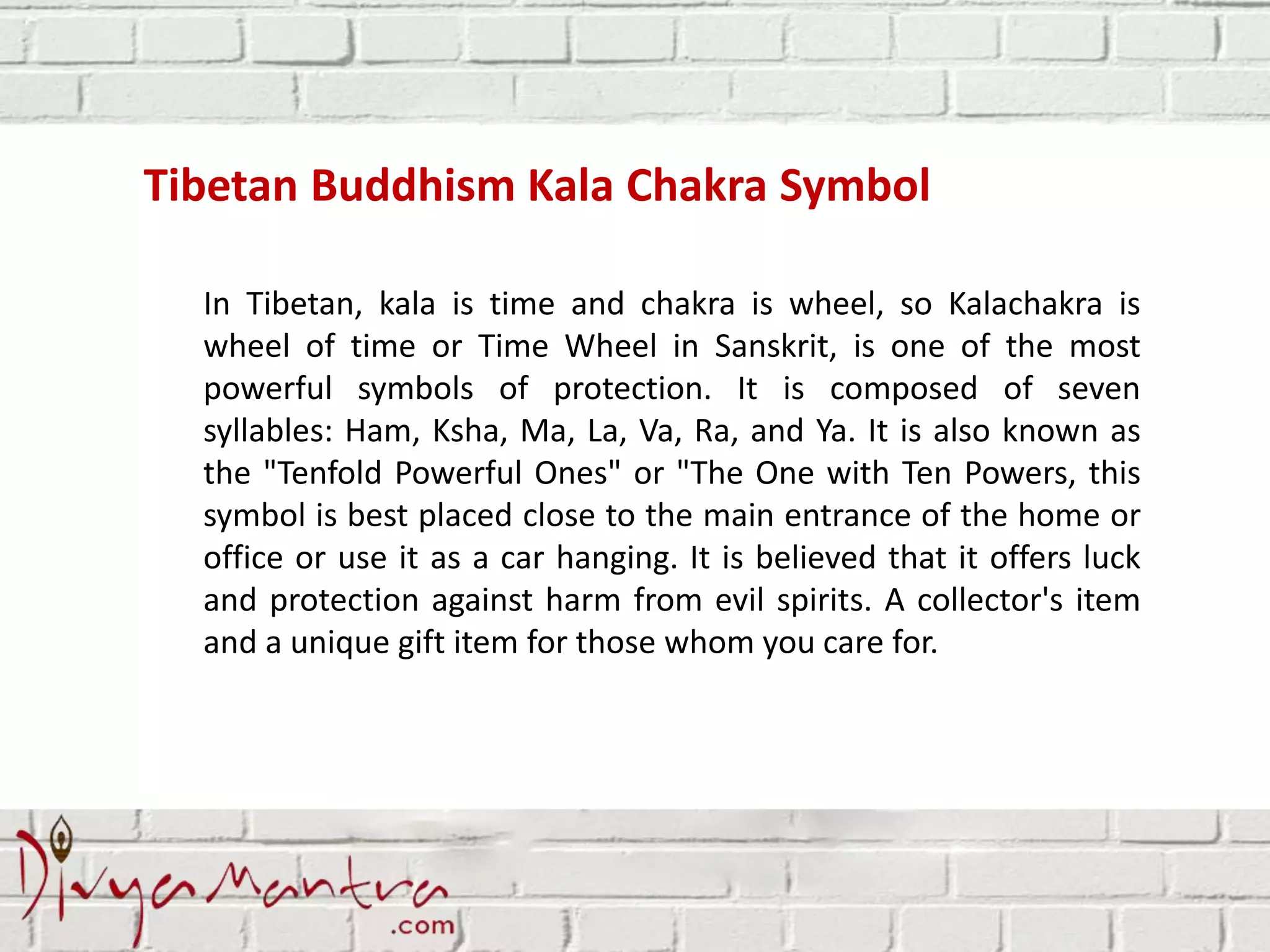 Tibetan buddhism kala chakra symbol | PPTX