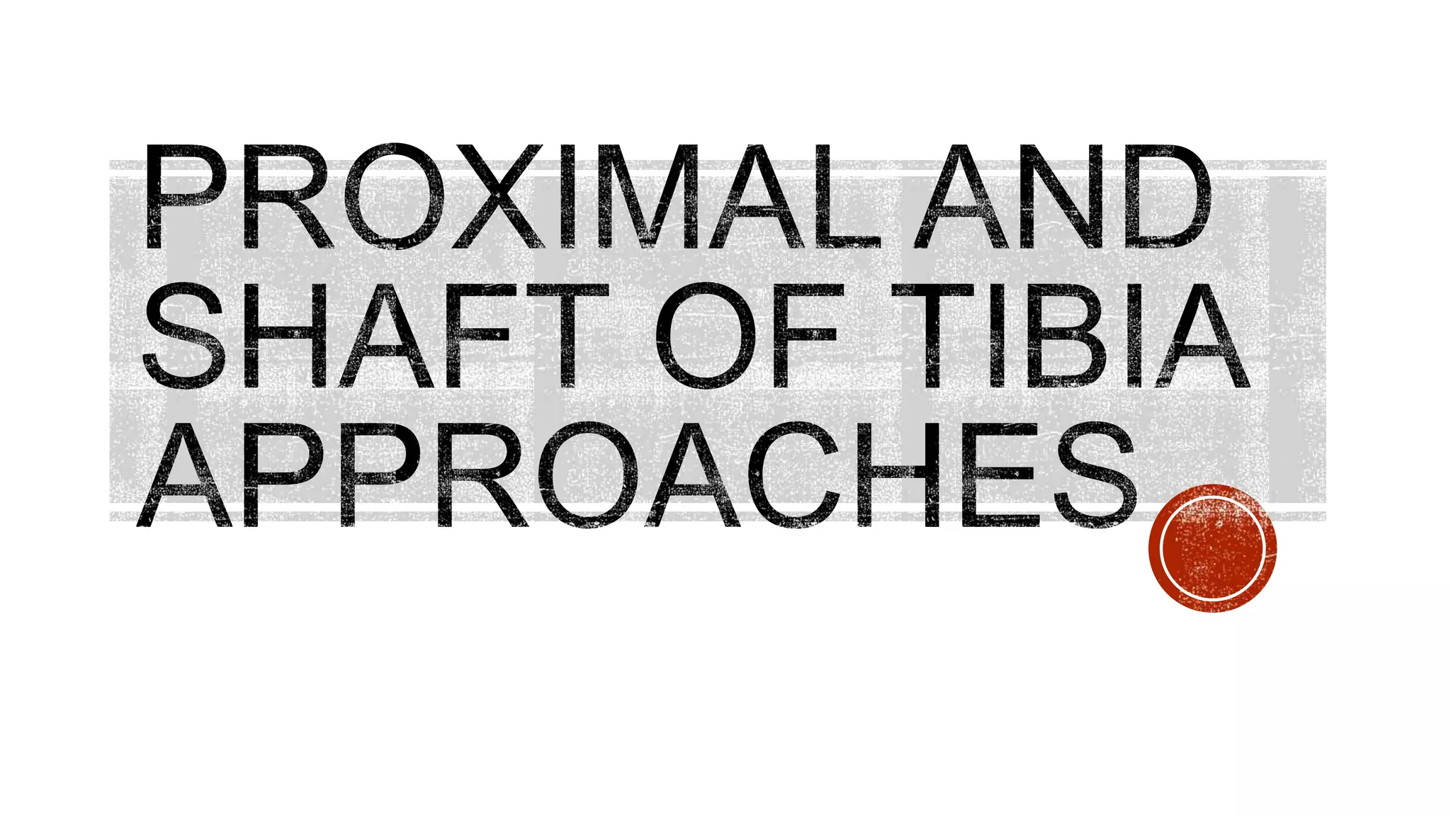 Proximal Tibia Surgical approaches | PPTX