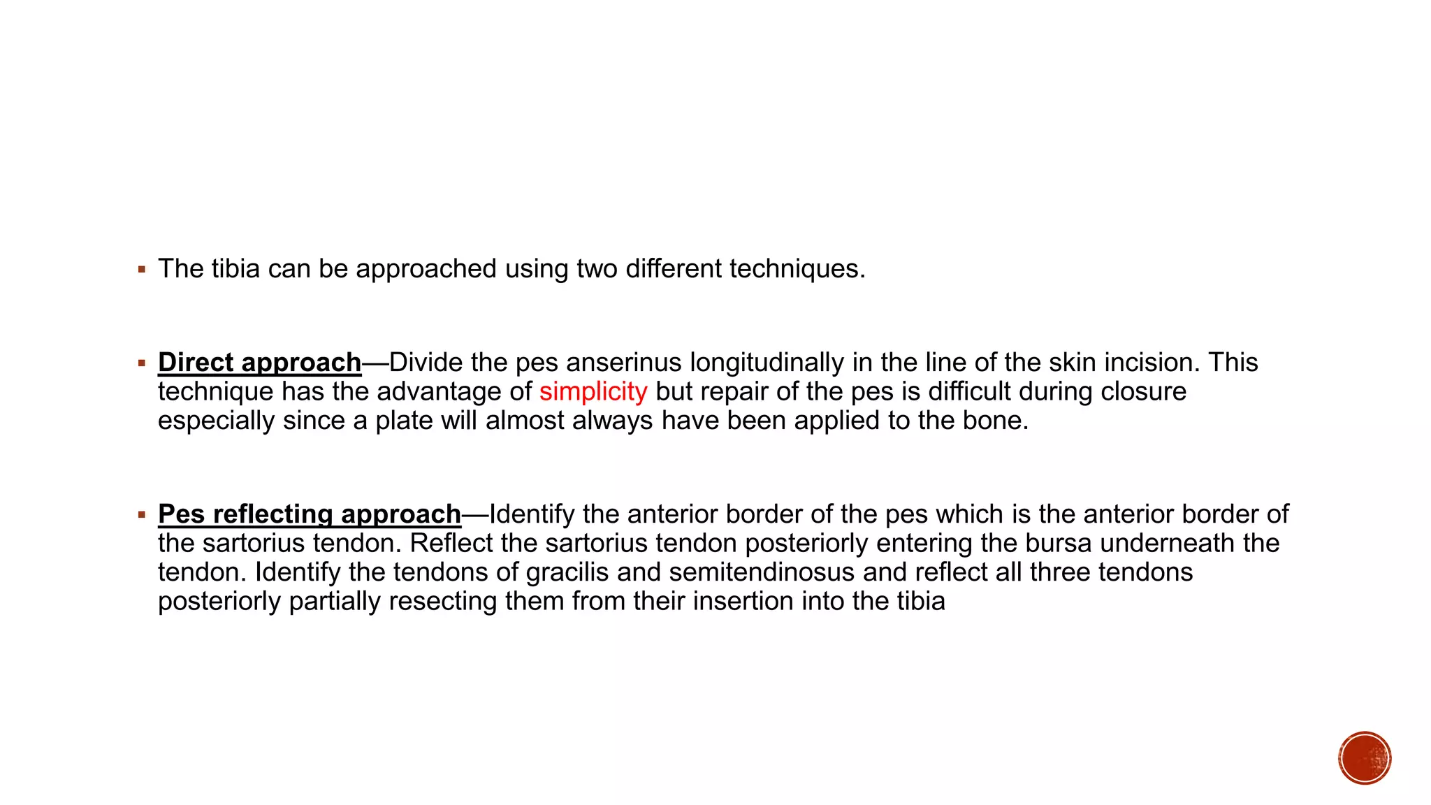 Proximal Tibia Surgical approaches | PPTX