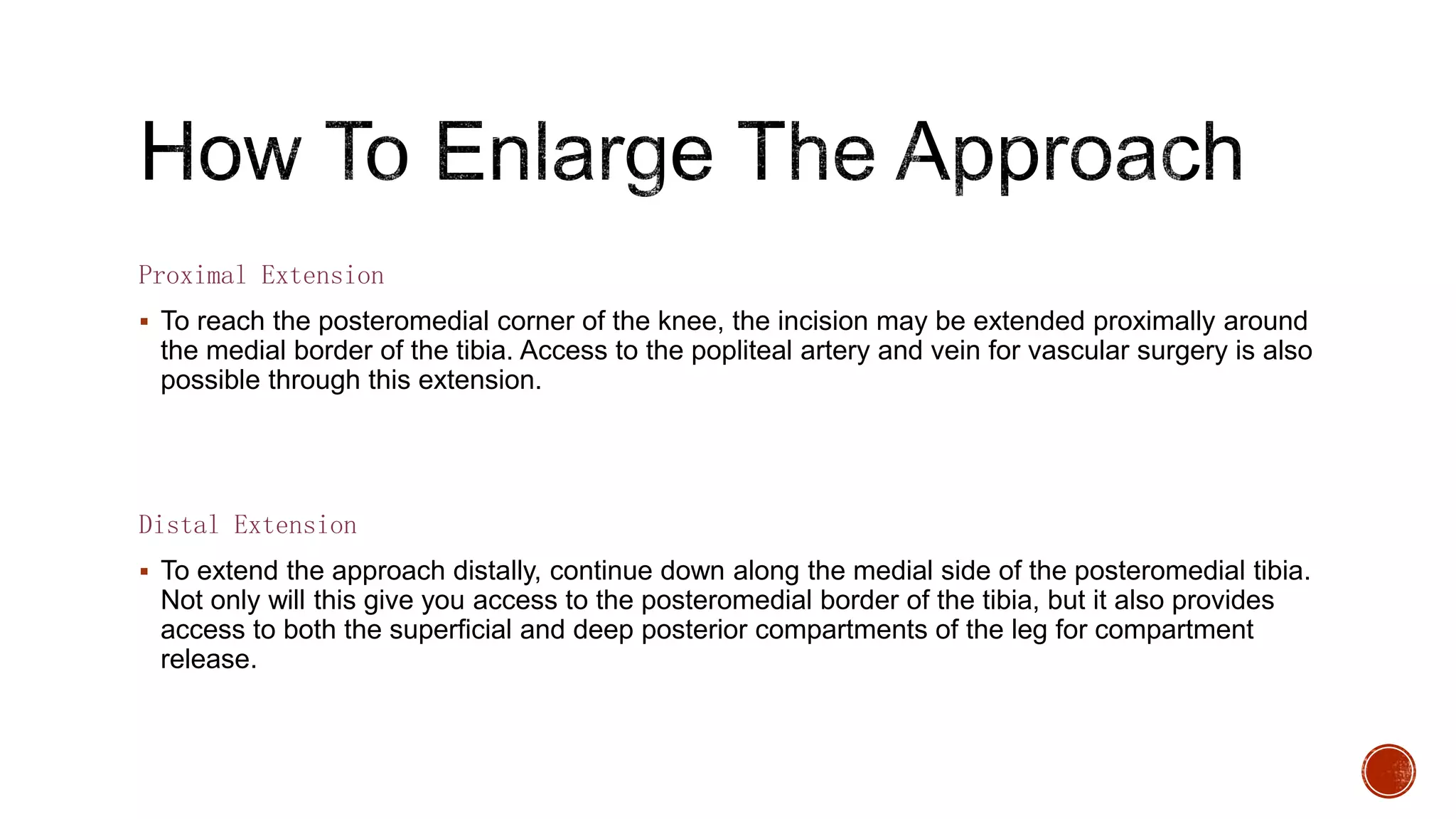 Proximal Tibia Surgical approaches | PPTX
