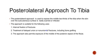 Proximal Tibia Surgical approaches | PPTX