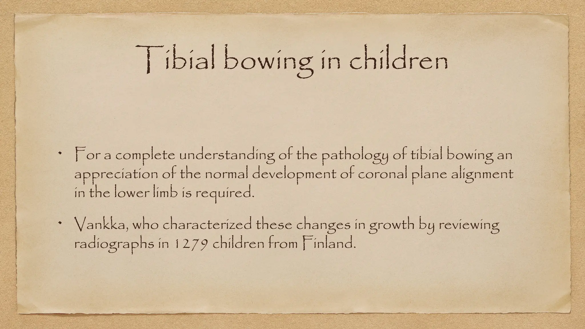 Tibial bowing and blounts disease presentation | PPT
