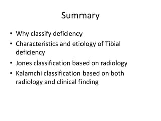 Tibial deficiency and Prosthetic management (part 1).pptx