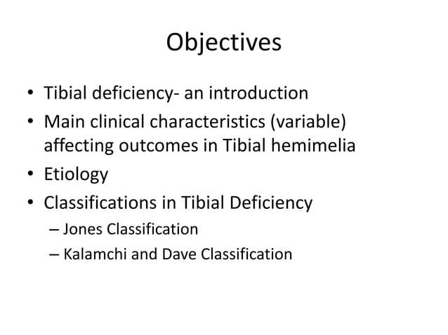 Tibial deficiency and Prosthetic management (part 1).pptx | Death ...