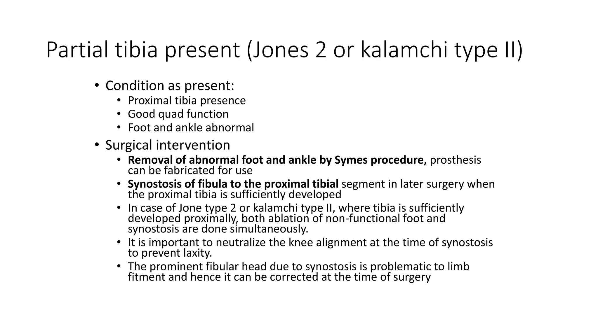 Tibial deficiency treatment & Prosthetic management (part 2).pptx