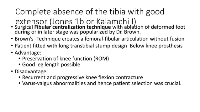 Tibial deficiency treatment & Prosthetic management (part 2).pptx