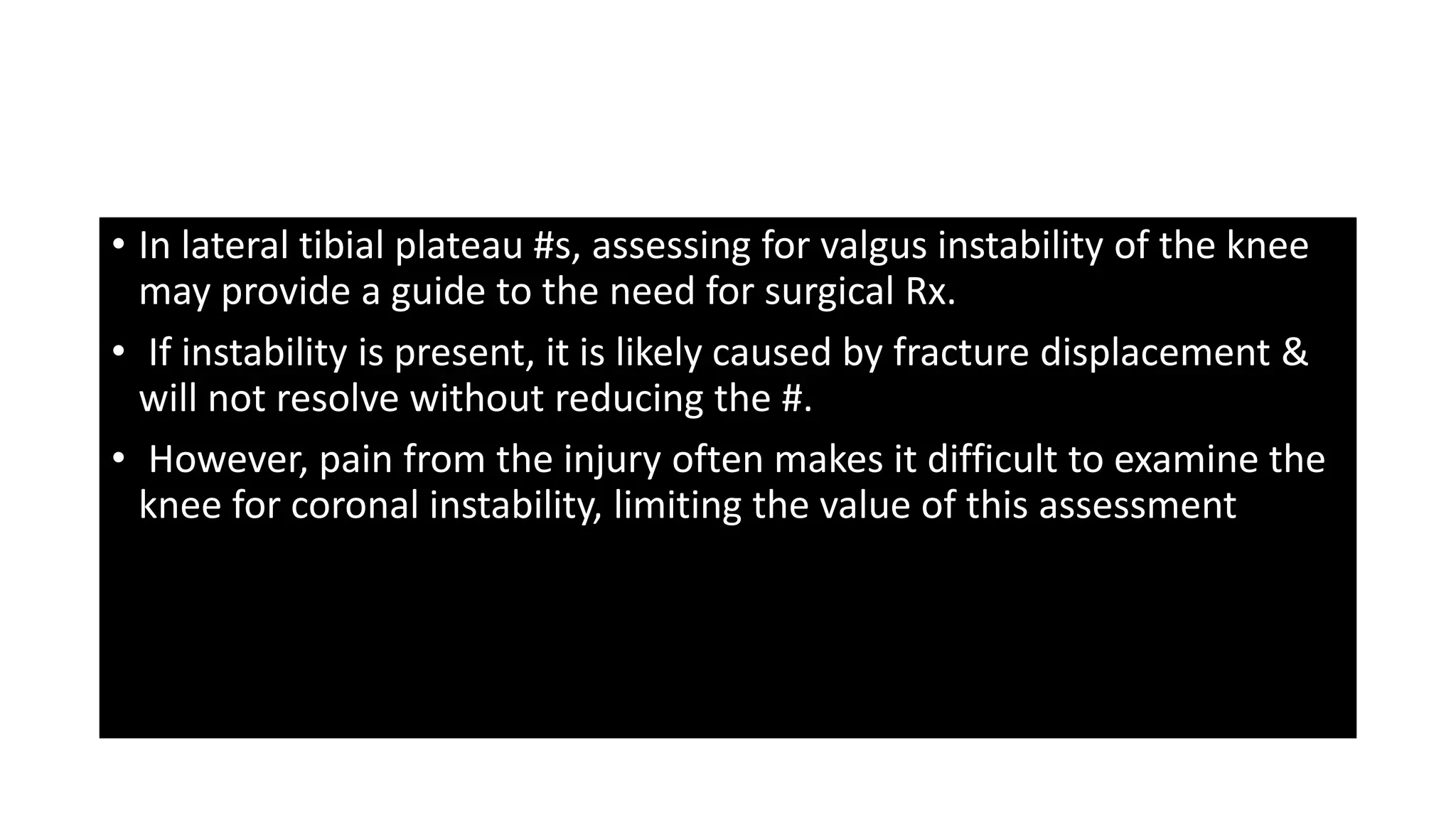 Tibial plateau fractures | PPTX