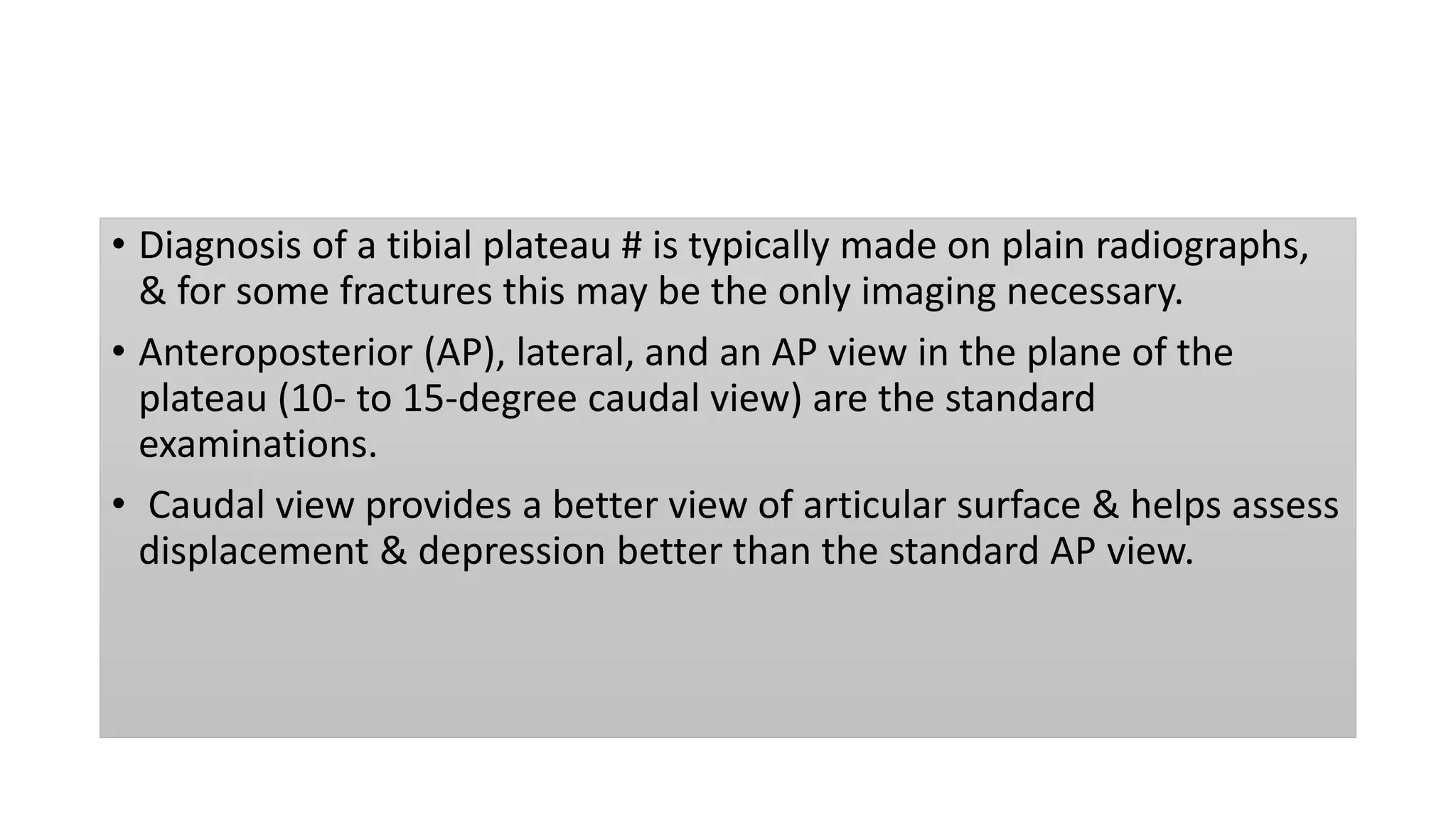 Tibial plateau fractures | PPTX