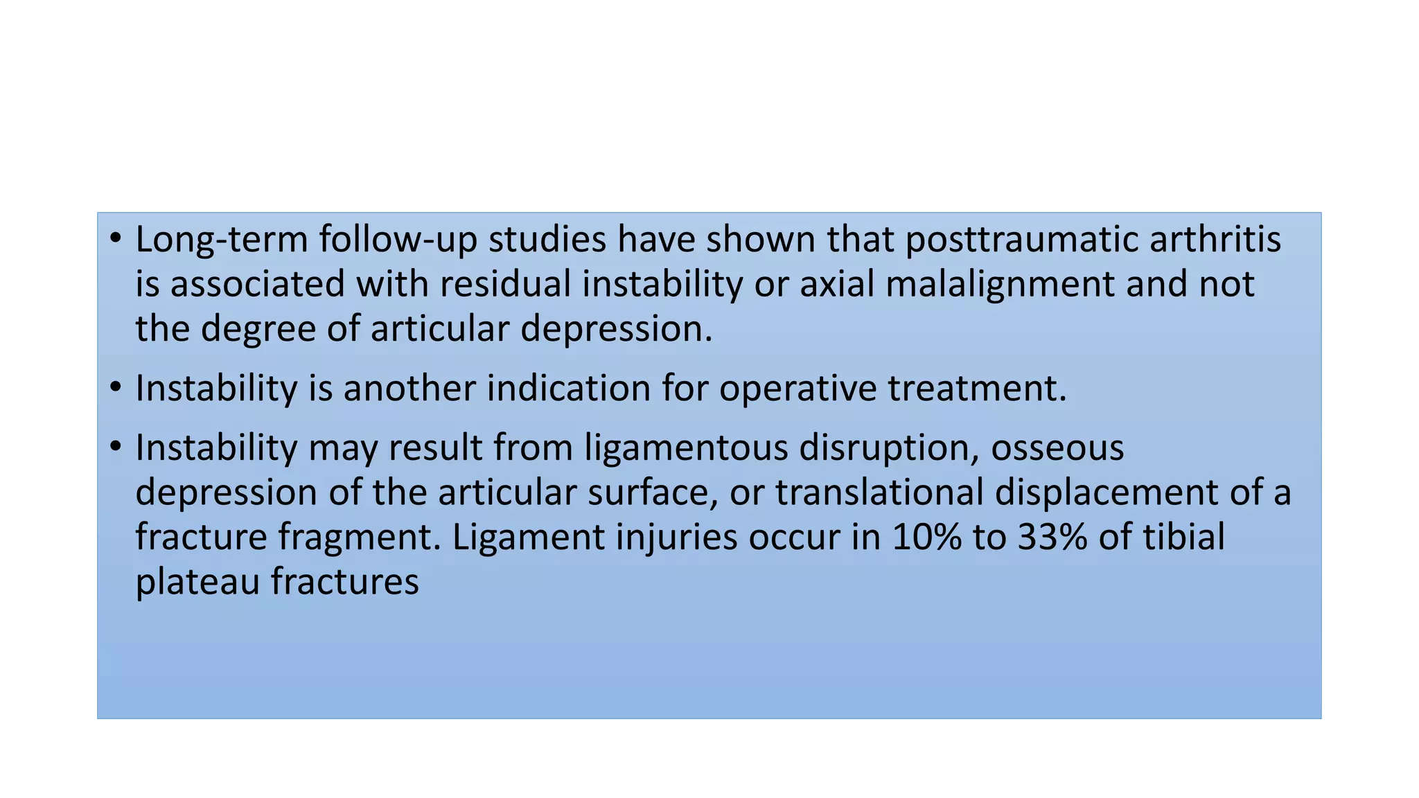 Tibial plateau fractures | PPTX