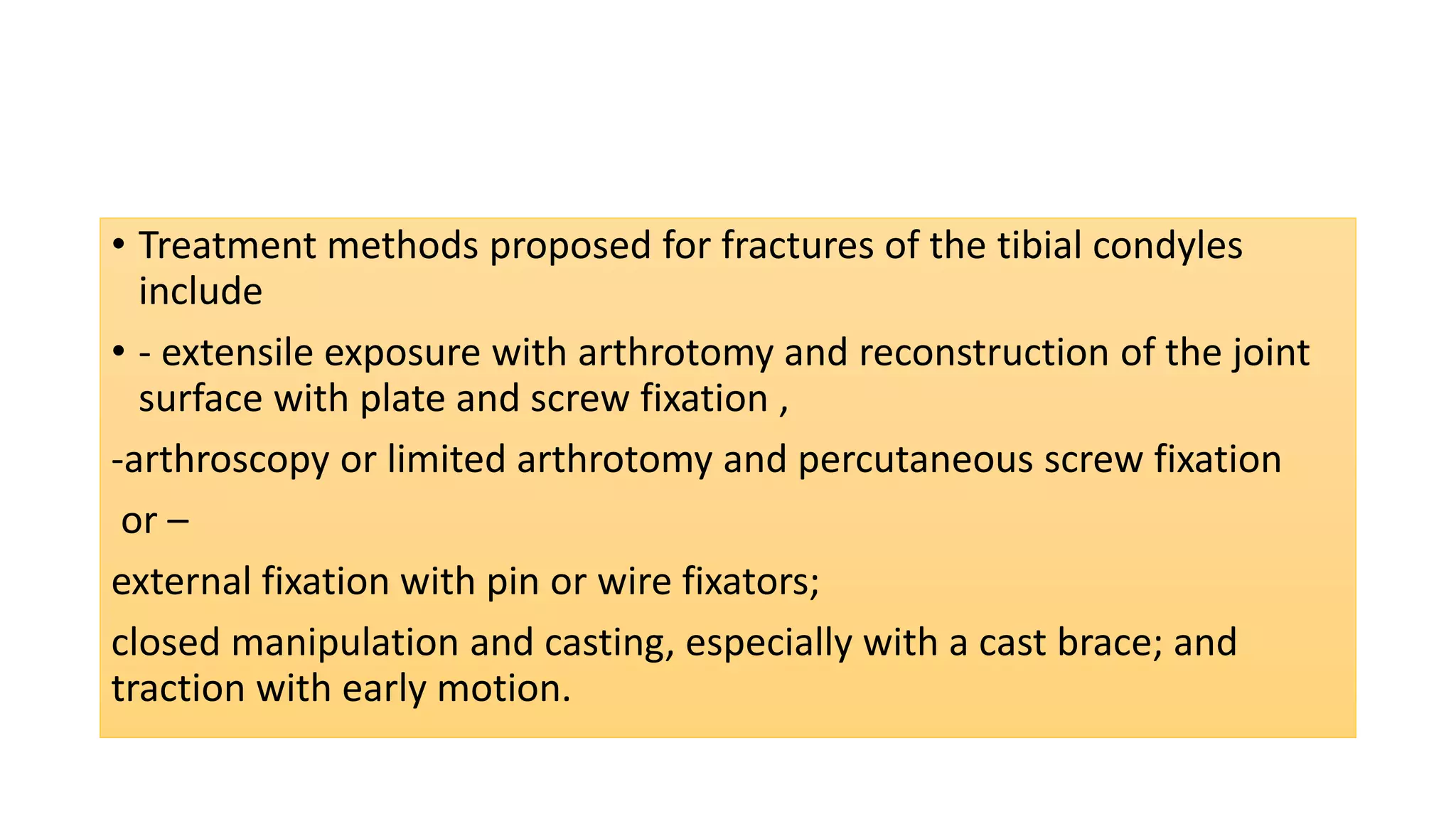 Tibial plateau fractures | PPTX