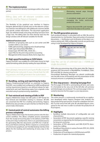 Billing Telecom - Technology Innovation Brochure by ISIS Papyrus Software | PDF