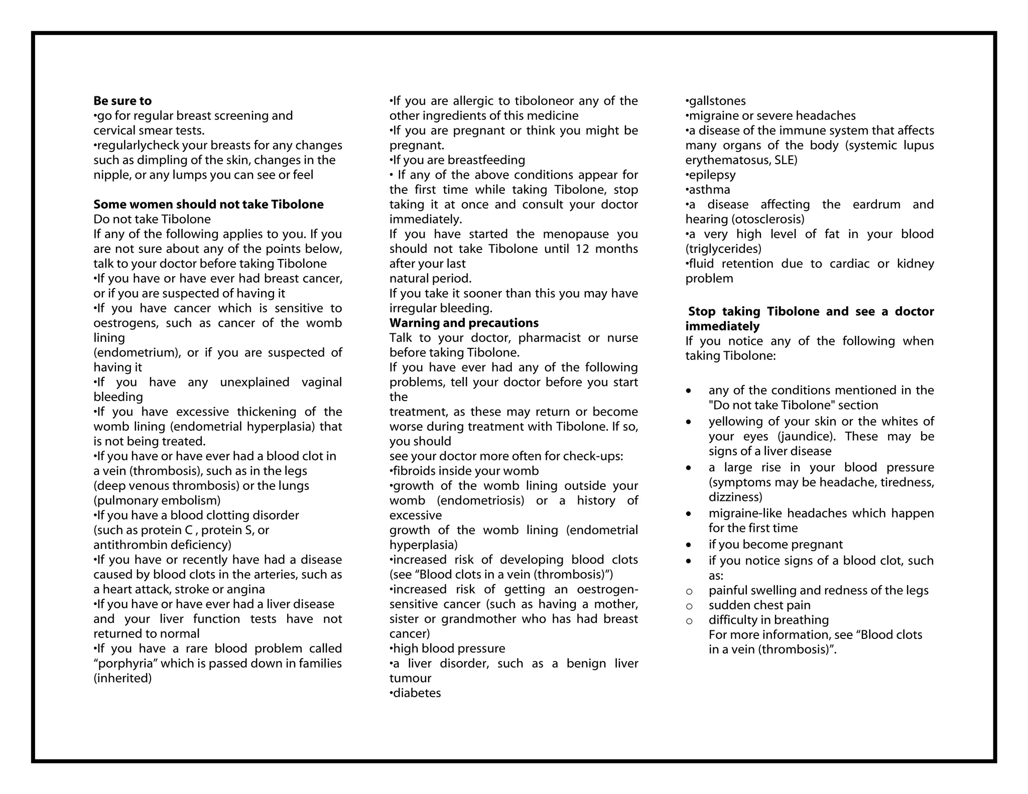 Tibolone 2.5mg tablets pil, taj pharmaceuticals. | PDF