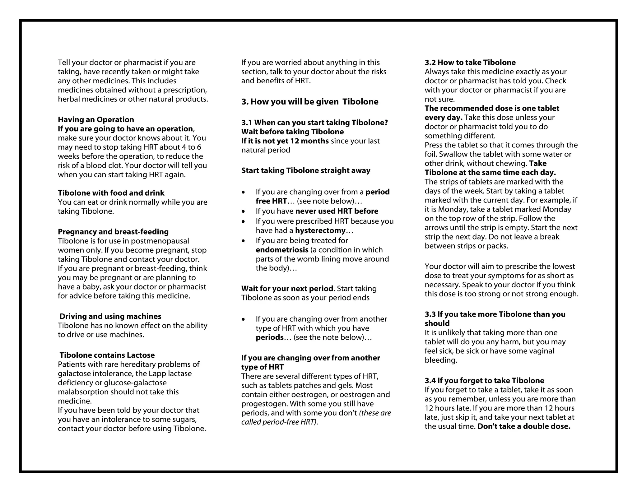 Tibolone 2.5mg tablets pil, taj pharmaceuticals. | PDF