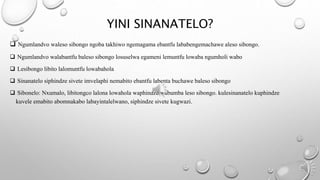 Tibongo netinanatelo | PPTX