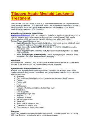 Buy Tibsovo from India | 9310090915 | PDF | Blood Disorders | Diseases ...