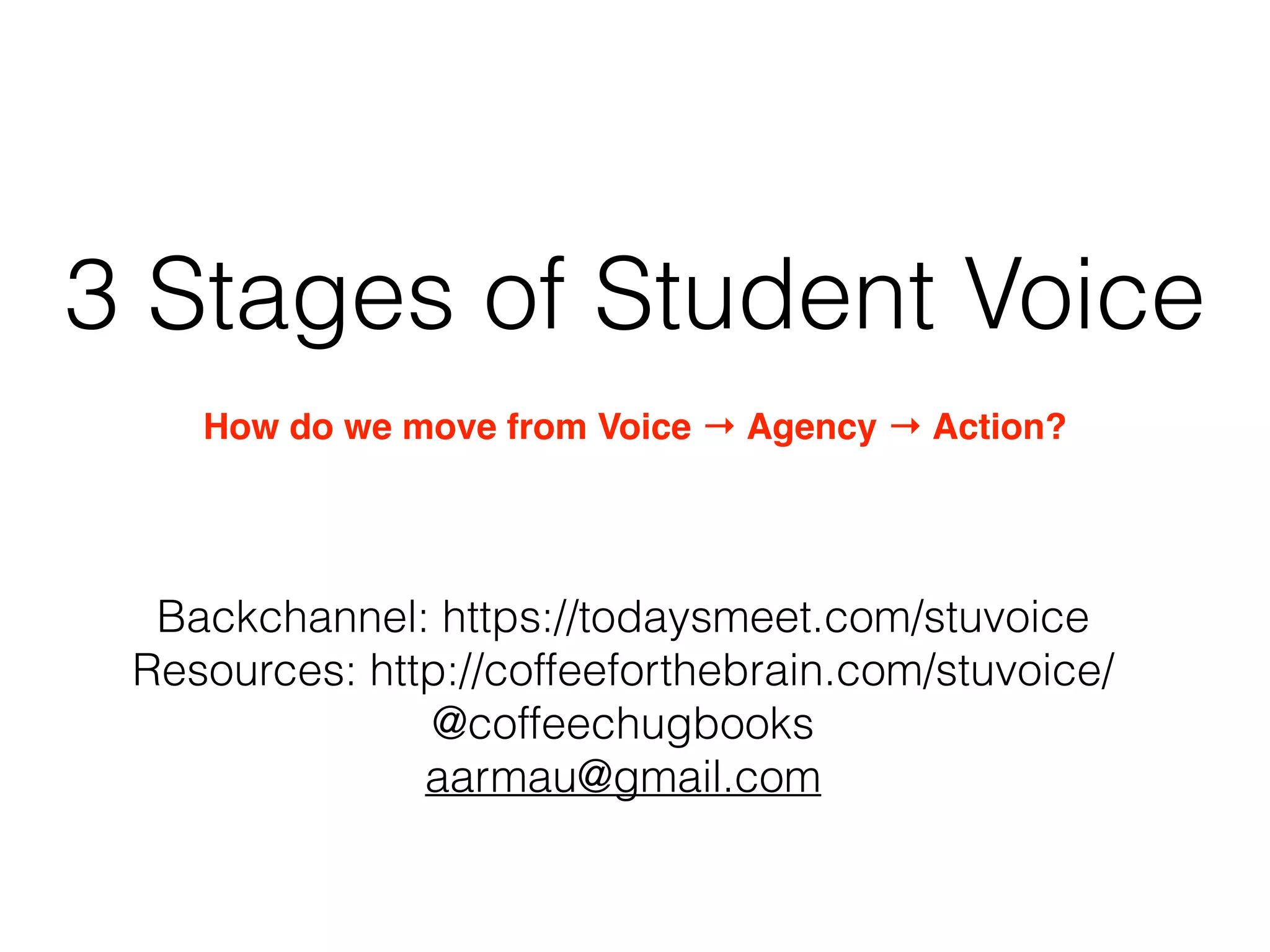 3 stages of Student Voice | PDF