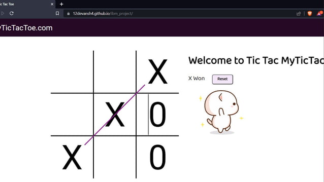 TIC-TAC-TOE.pptx project based on html and css | PPTX