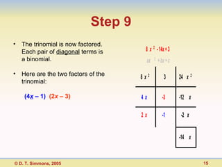 Tic Tac Toe Factoring | PPT