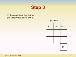 Tic Tac Toe Factoring | PPT