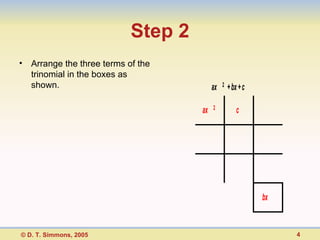 Tic tac-toe factoring | PPT
