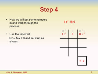 Tic tac-toe factoring | PPT