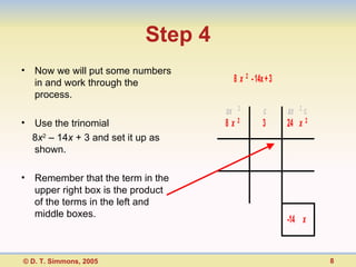 Tic tac-toe factoring | PPT