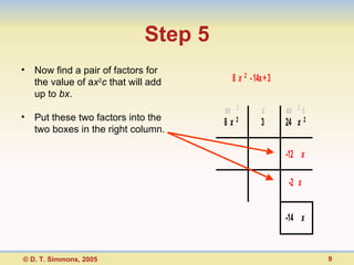 Tic tac-toe factoring | PPT