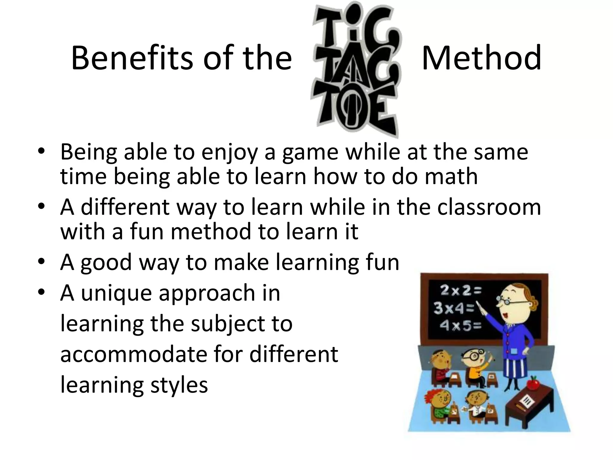 Tic tac-toe method | PPT