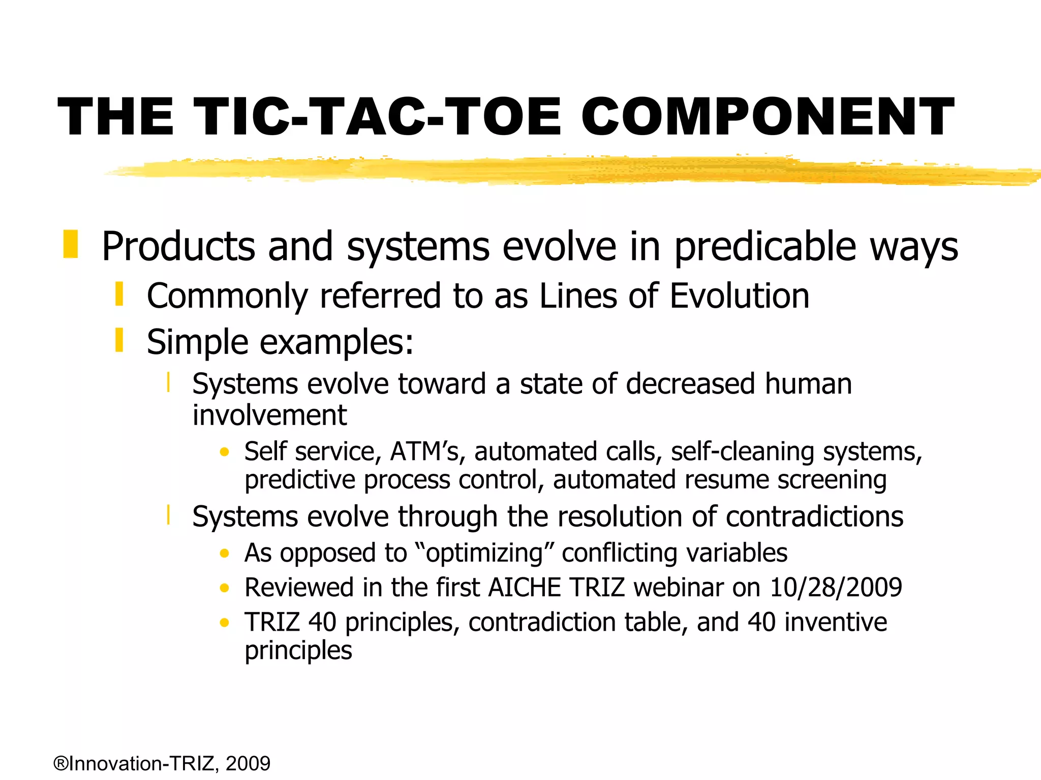 Tic-Tac-Toe of Strategic Problem Solving with TRIZ | PPT