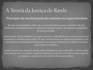 Ética, Direito e Política (Teoria da Justiça de Rawls) | PPTX