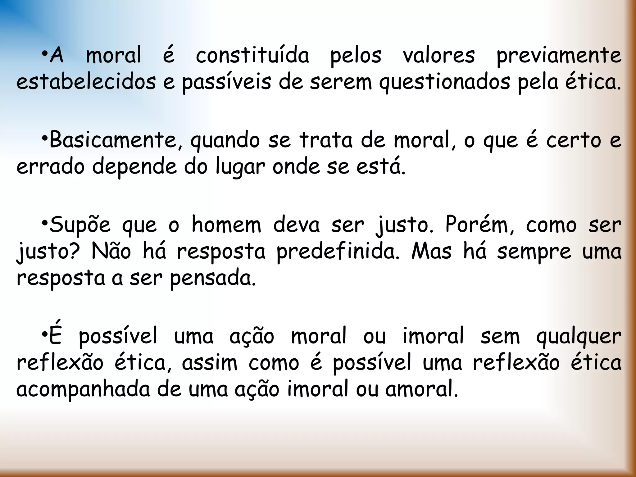 Ética moral e valores | PPT
