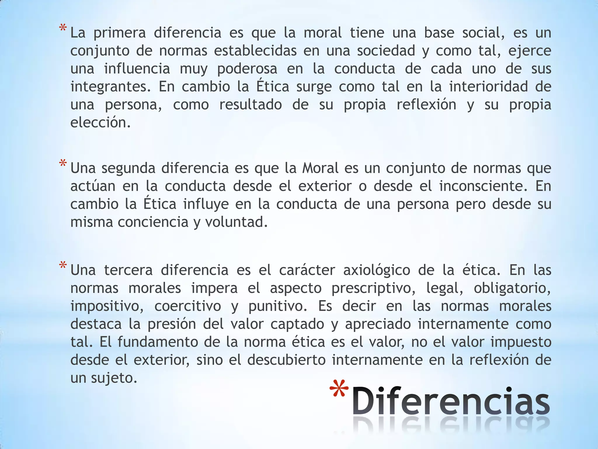 ética, moral, valores y la diferencia | PPTX