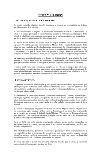 éTica y religión | PDF