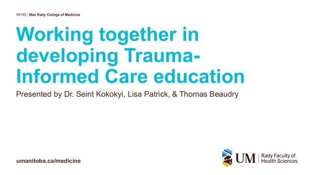 Working together in developing trauma-informed care education | PPT