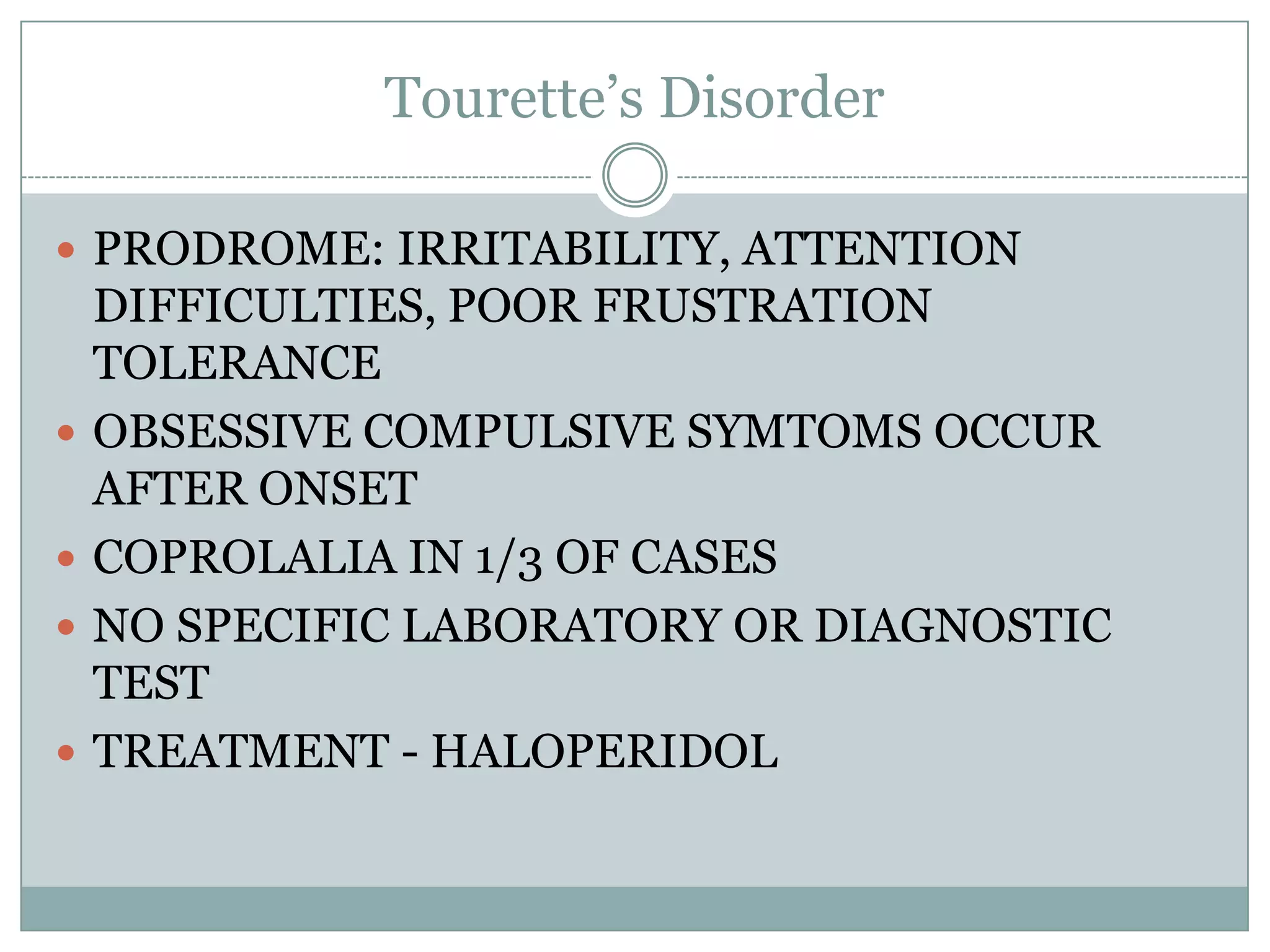 Tic disorder | PPTX