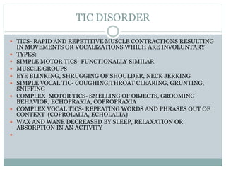 Tic disorder | PPTX