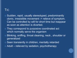 Tic disorder | PPTX