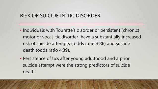 Tic Disorder a comprehensive overview.pptx | Brain and Nervous System ...