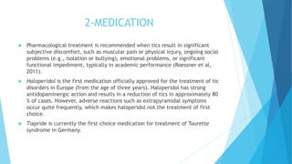 Tic disorder DR MOHAMMAD ALKTIFAN | PPT