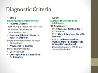 Tic Disorders ppt.pptx bshhsjsjsjsjjss jzjjjz | PPT